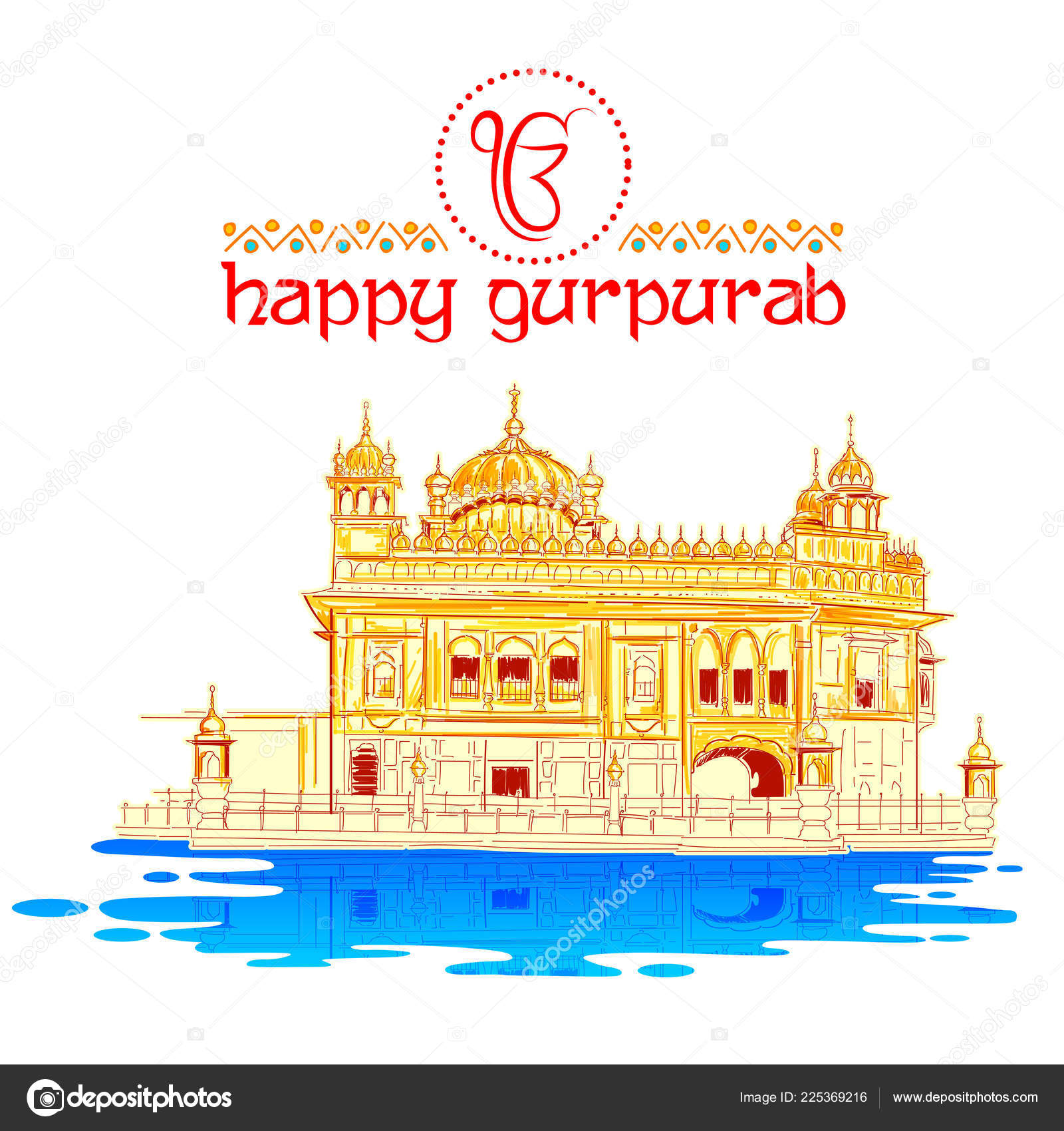 Gurpurab Celebration Illustration Of Happy Gurpurab, Guru Nanak