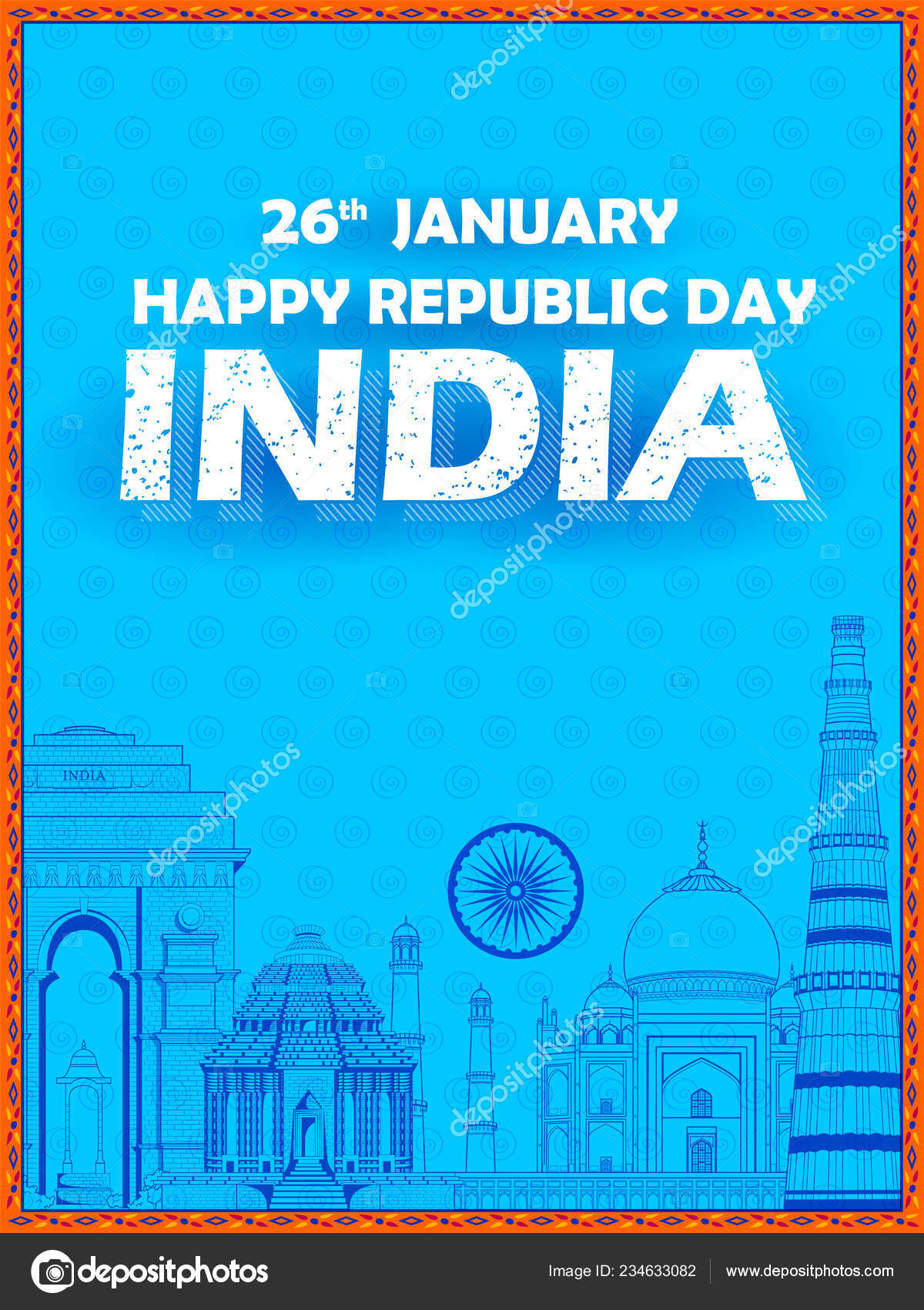 Famous Indian monument and Landmark like Taj Mahal, India Gate, Qutub ...