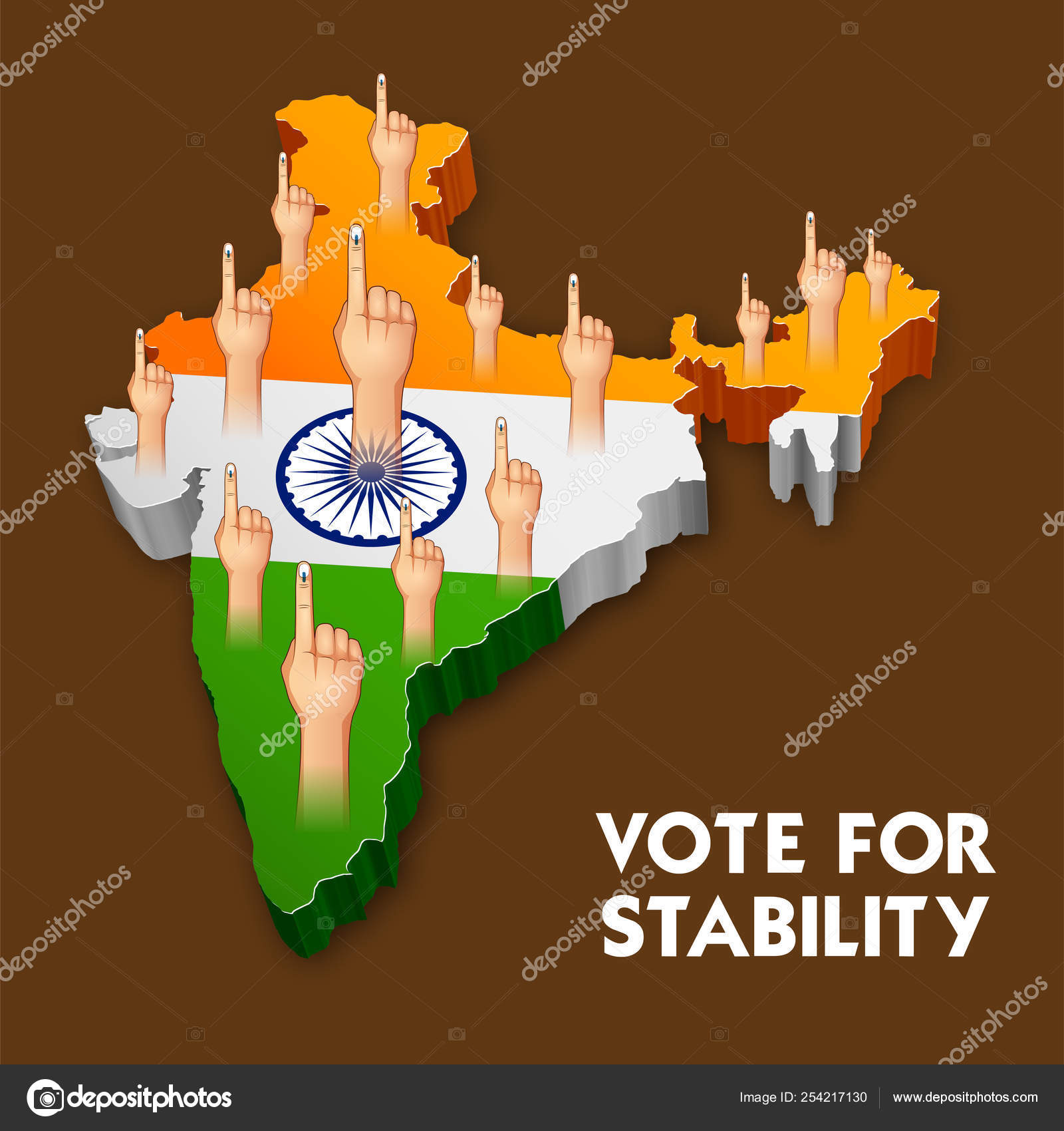 Indian people Hand with voting sign showing general election of India ...