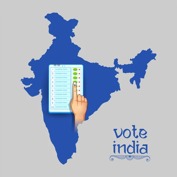 Indian people Hand with voting sign showing general election of India ...