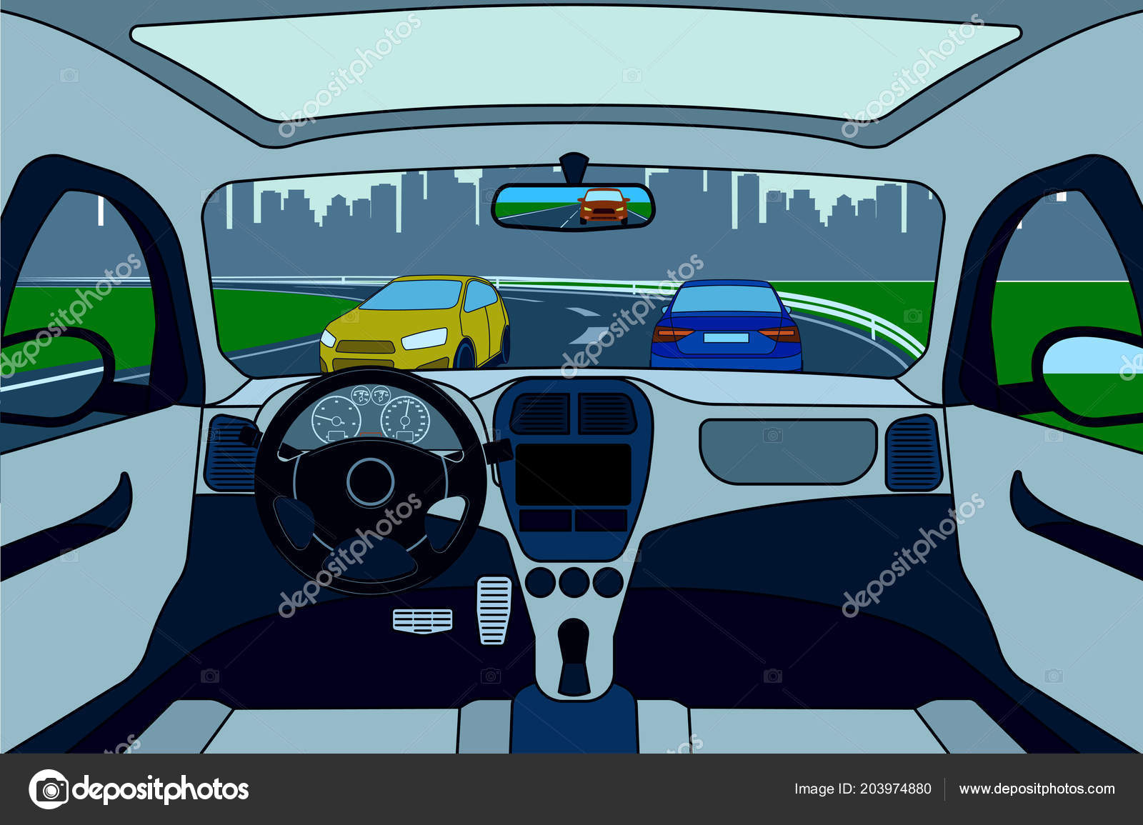 Car Interior Vector