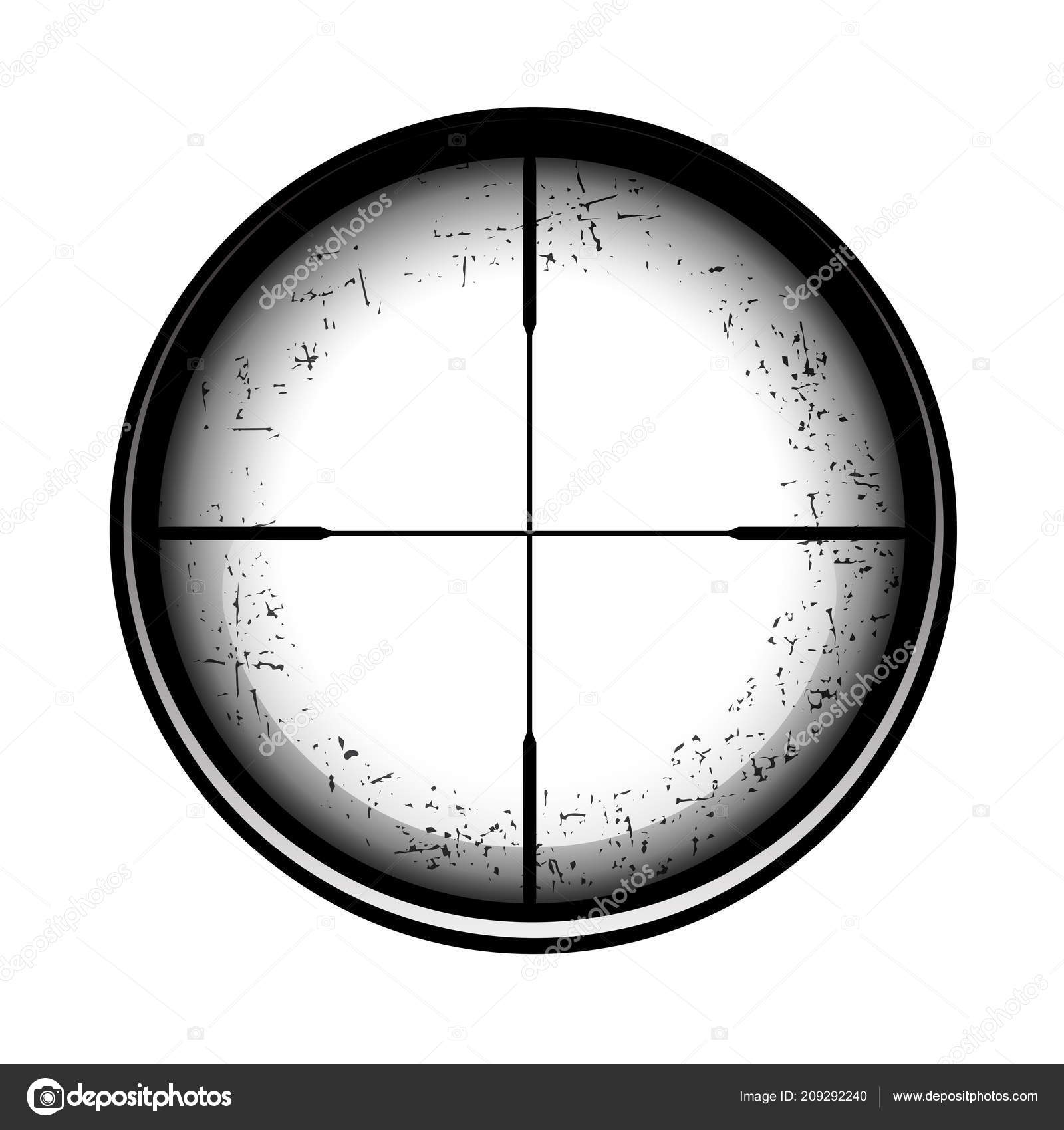 Optical Sight White Background Vector Illustration Stock Vector Image ...