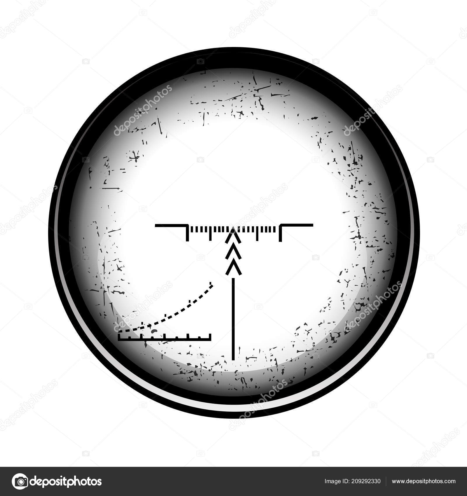 Optical Sight White Background Vector Illustration Stock Vector Image ...