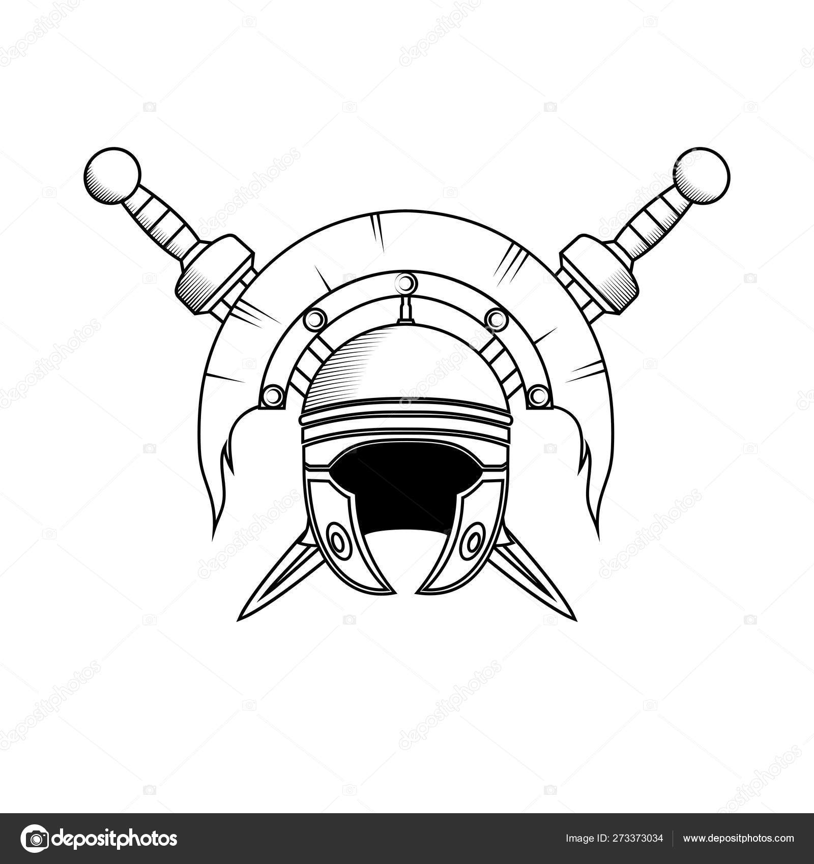 Roman centurion helmet vector illustration Stock Vector Image by ©matc ...