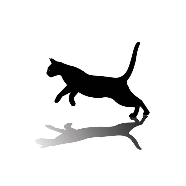 Gato saltando imágenes de stock de arte vectorial | Depositphotos