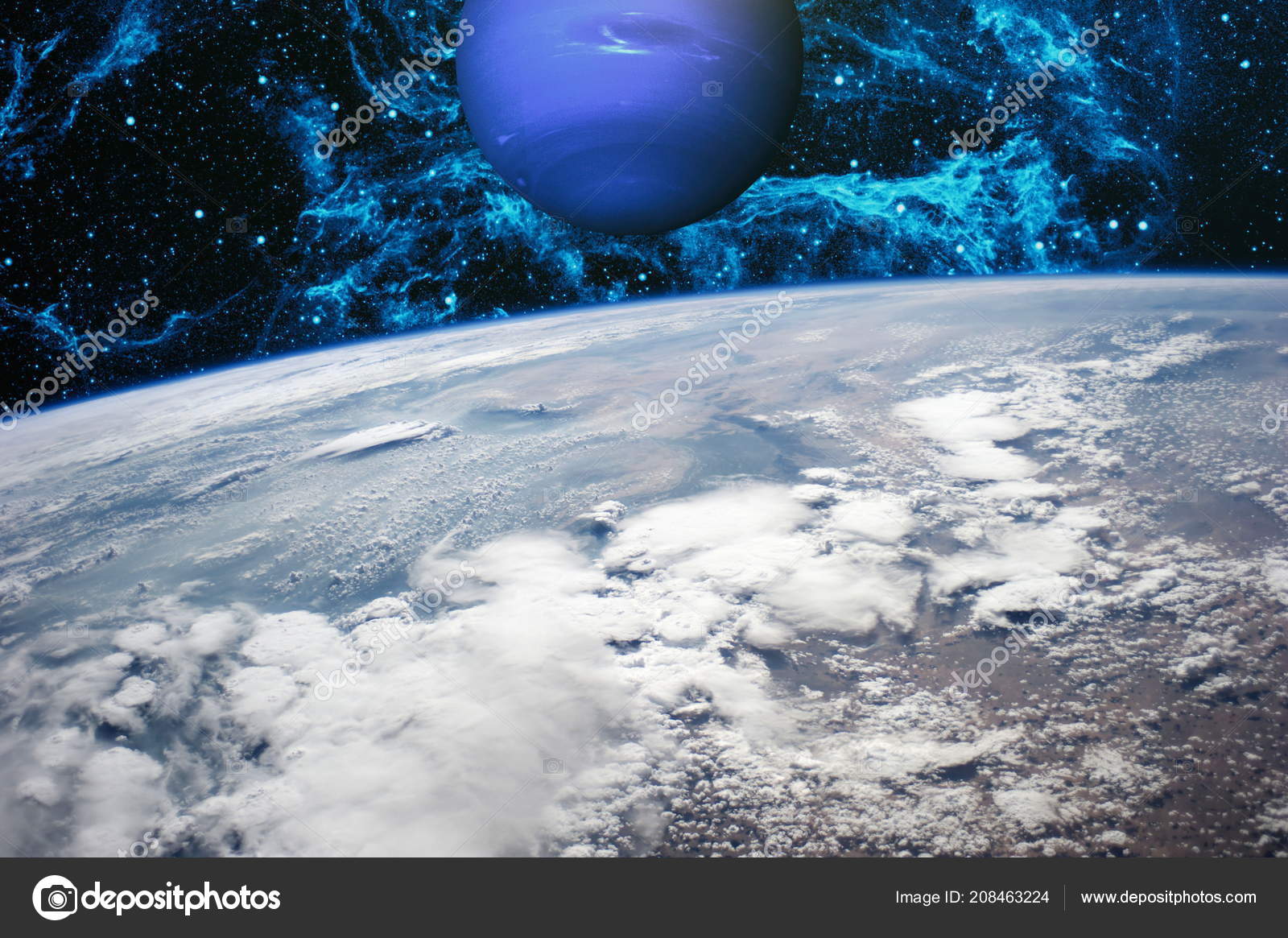 Futuristic Earth From Space