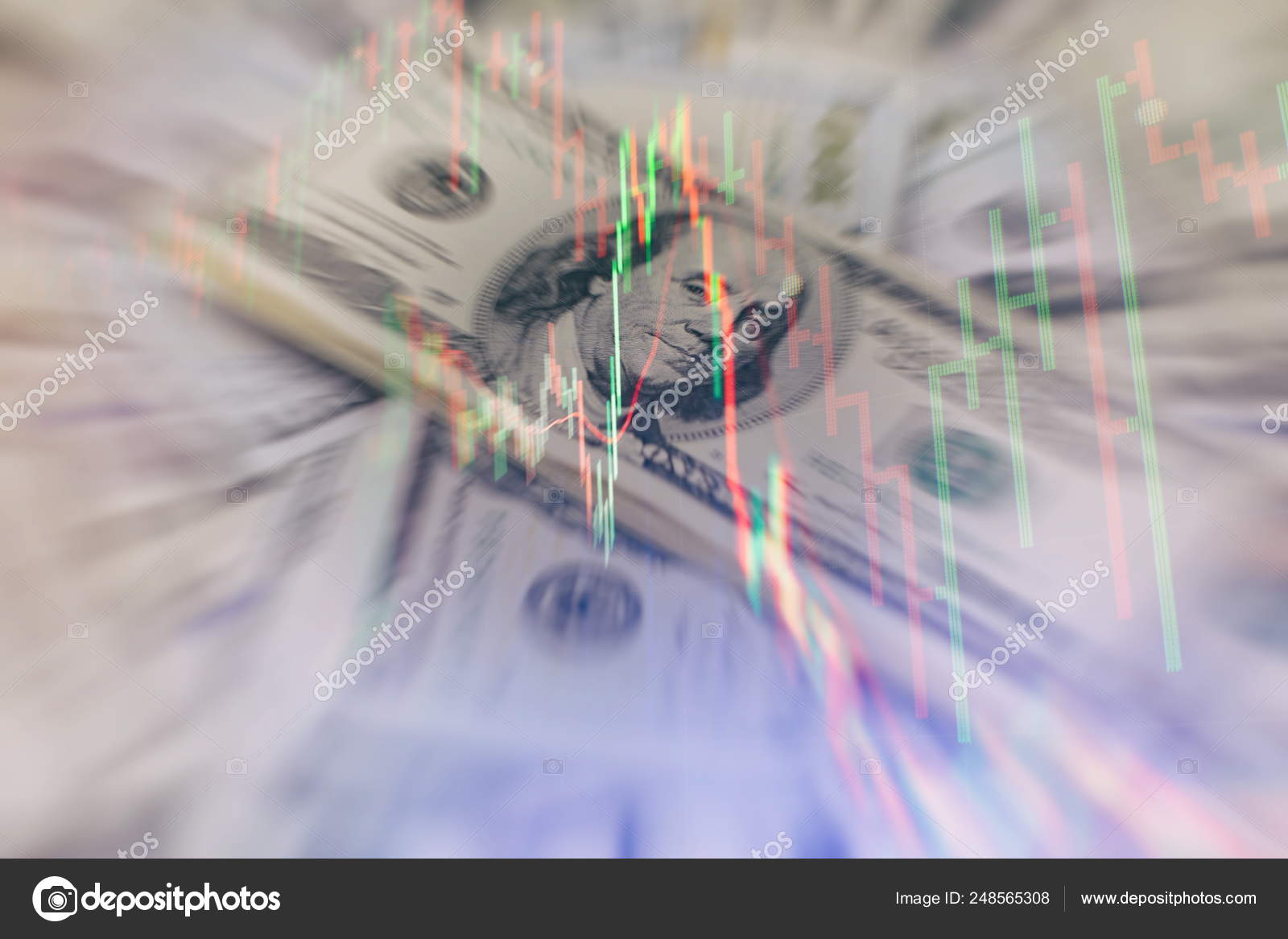 Stock market graph on led screen. Finance and investment concept ...