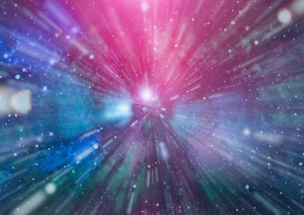 Panoramic looking into deep space. Dark night sky full of stars. The ...