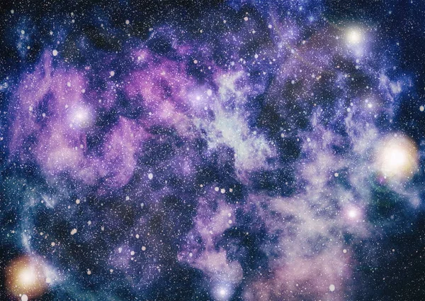 Panoramic looking into deep space. Dark night sky full of stars. The ...