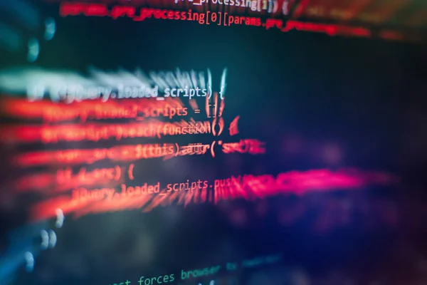 Web programming functions on laptop on laptop. IT business. Python code computer screen. - Stock ...