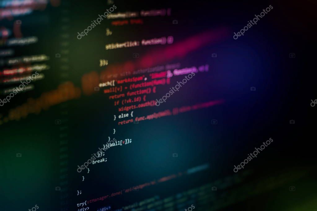 Funciones de programación web en laptop en laptop. Negocios de TI ...