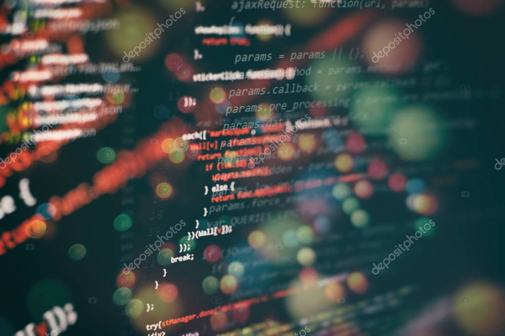 Funciones de programación web en laptop en laptop. Negocios de TI ...