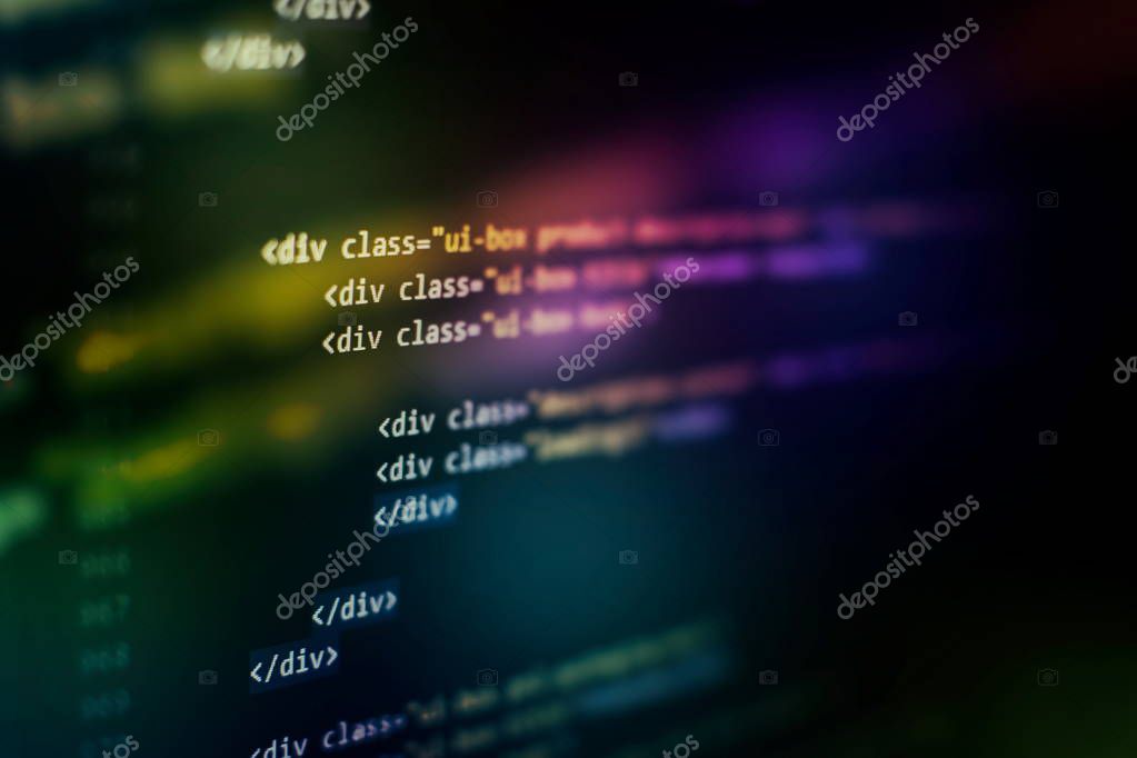 Uso de CSS, JavaScript y HTML. Supervisar el primer plano del código ...