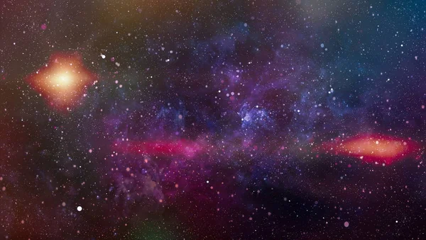 New large panoramic looking into deep space. Dark night sky full of ...