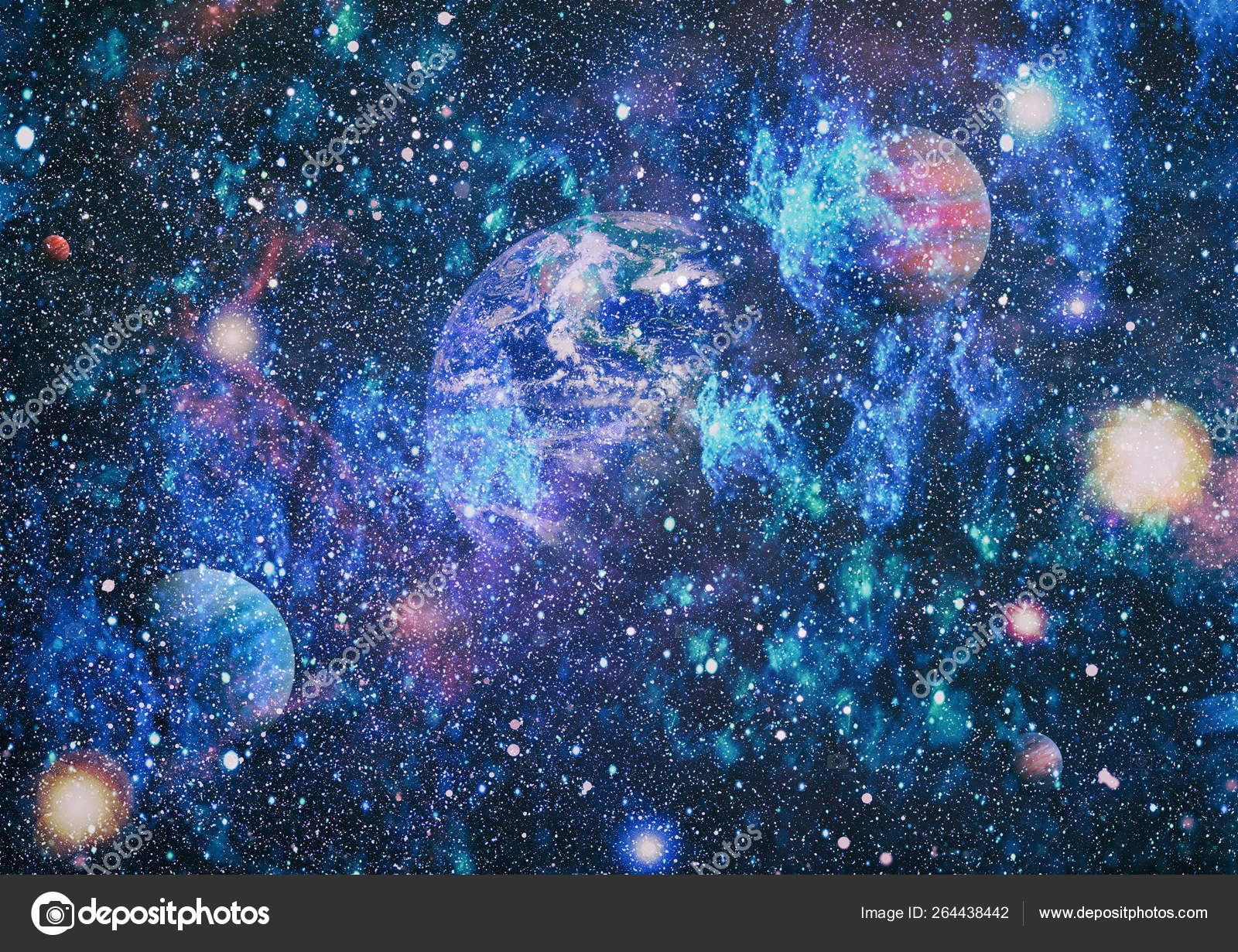 Planet Earth from space orbital view, our planet from the orbit. This ...