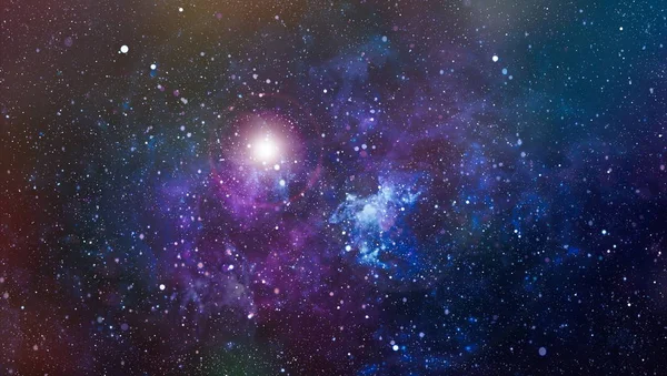 Panoramic looking into deep space. Dark night sky full of stars. The ...