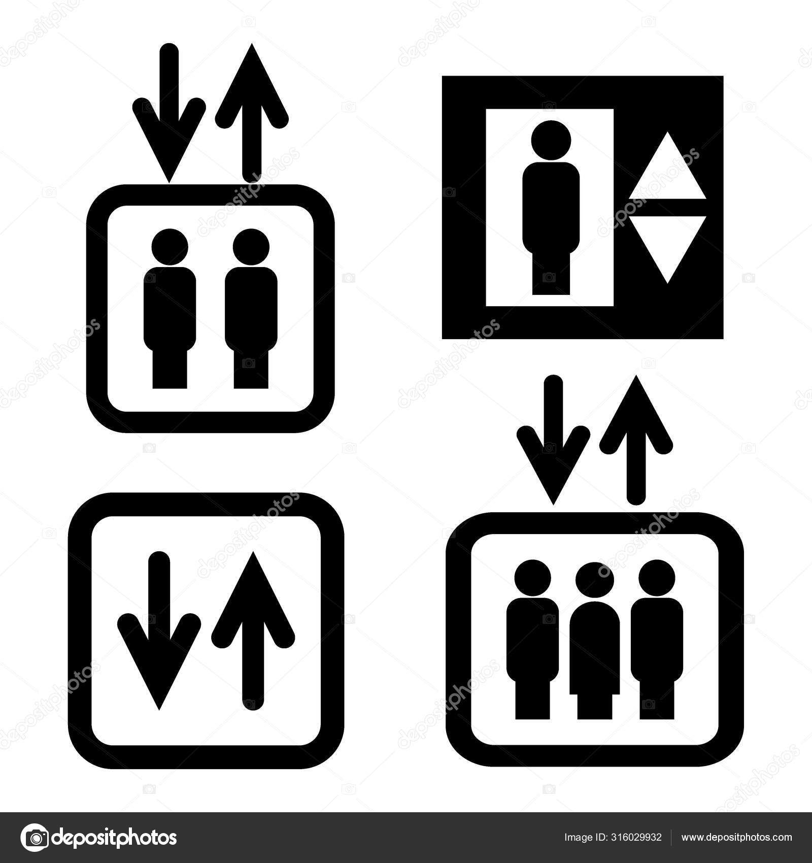 Set of elevator icons. Vector illustration. Stock Vector by ...