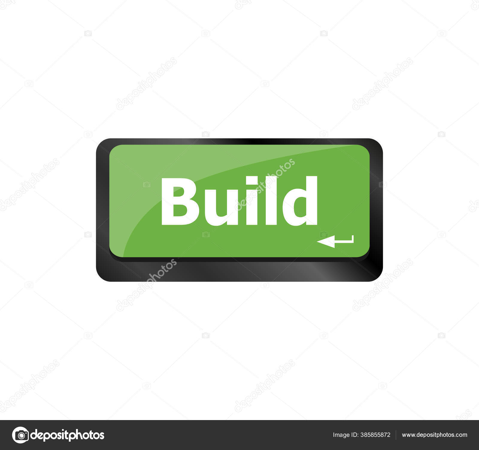 Computer Keyboard Build Button Business Concept — Stock Photo ...