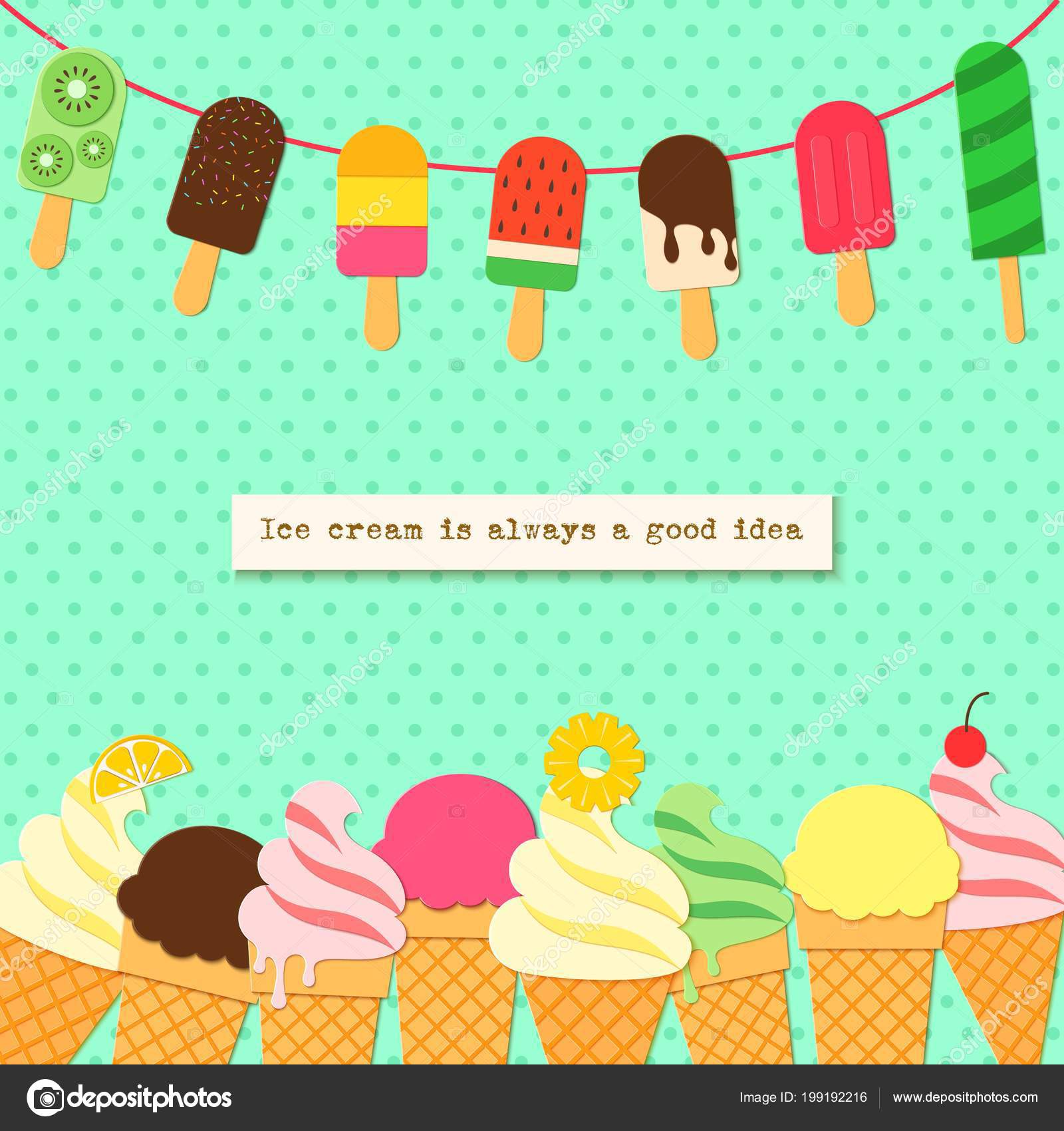Ice Cream Border Paper