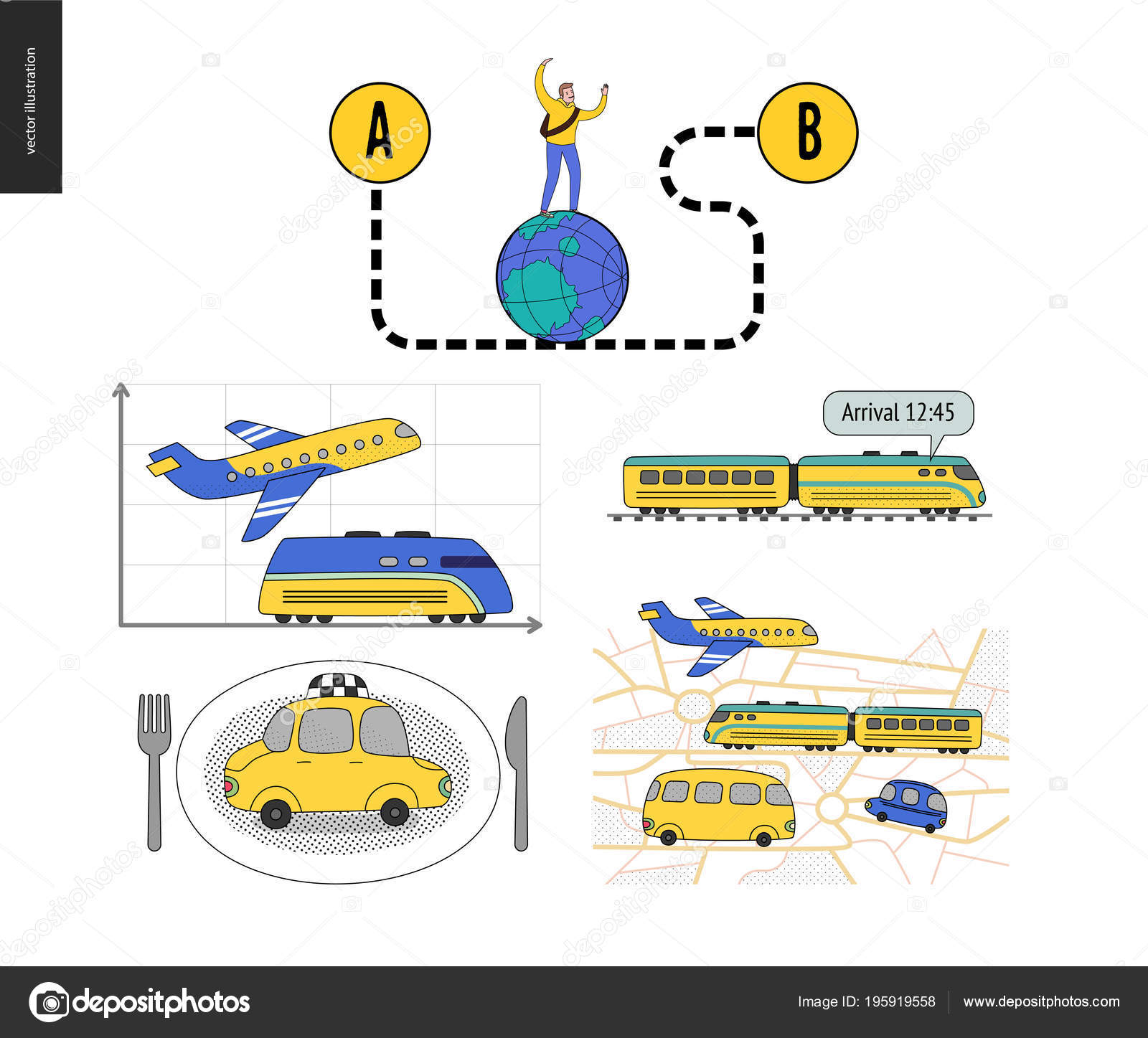 From point A to point B — Stock Vector © grivina #195919558