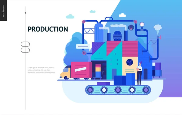 Business series - production web template — Stock Vector © grivina ...