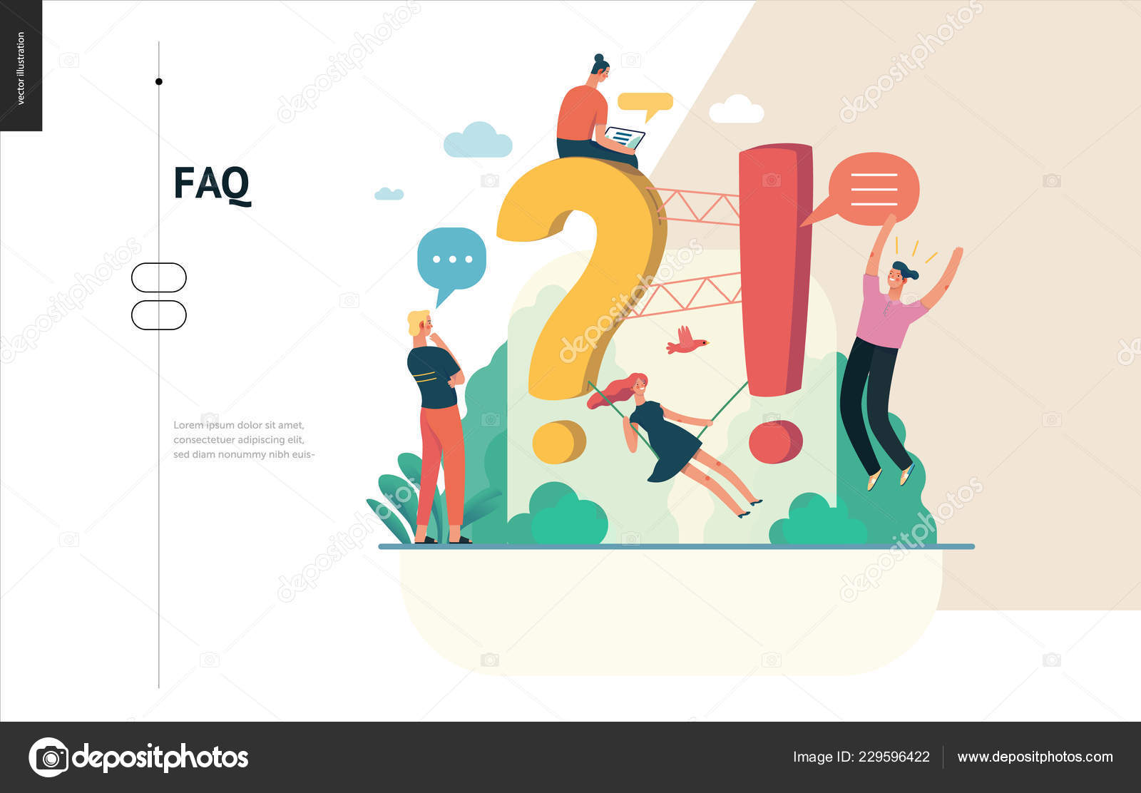 Business series - FAQ web template Stock Vector Image by ©grivina ...