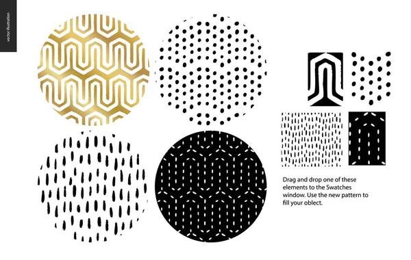 Hand drawn Patterns - rounded Stock Vector by ©grivina 302801798