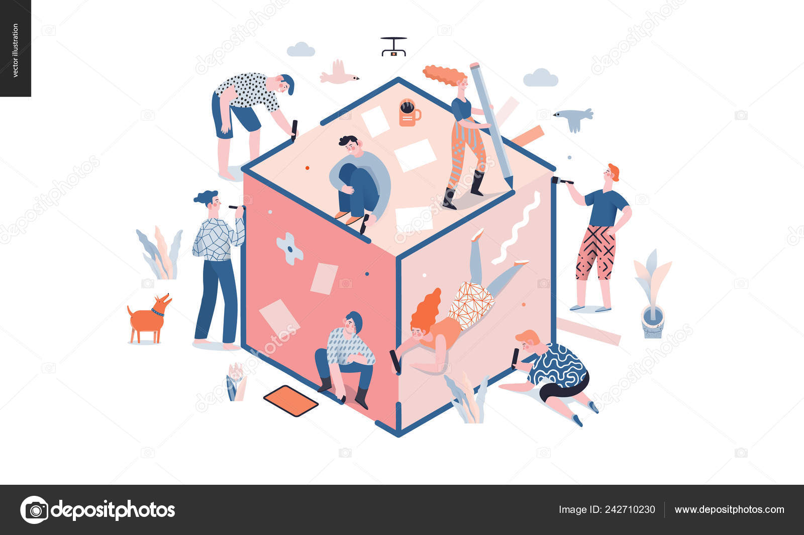 Technology topic illustration Stock Vector Image by ©grivina #242710230