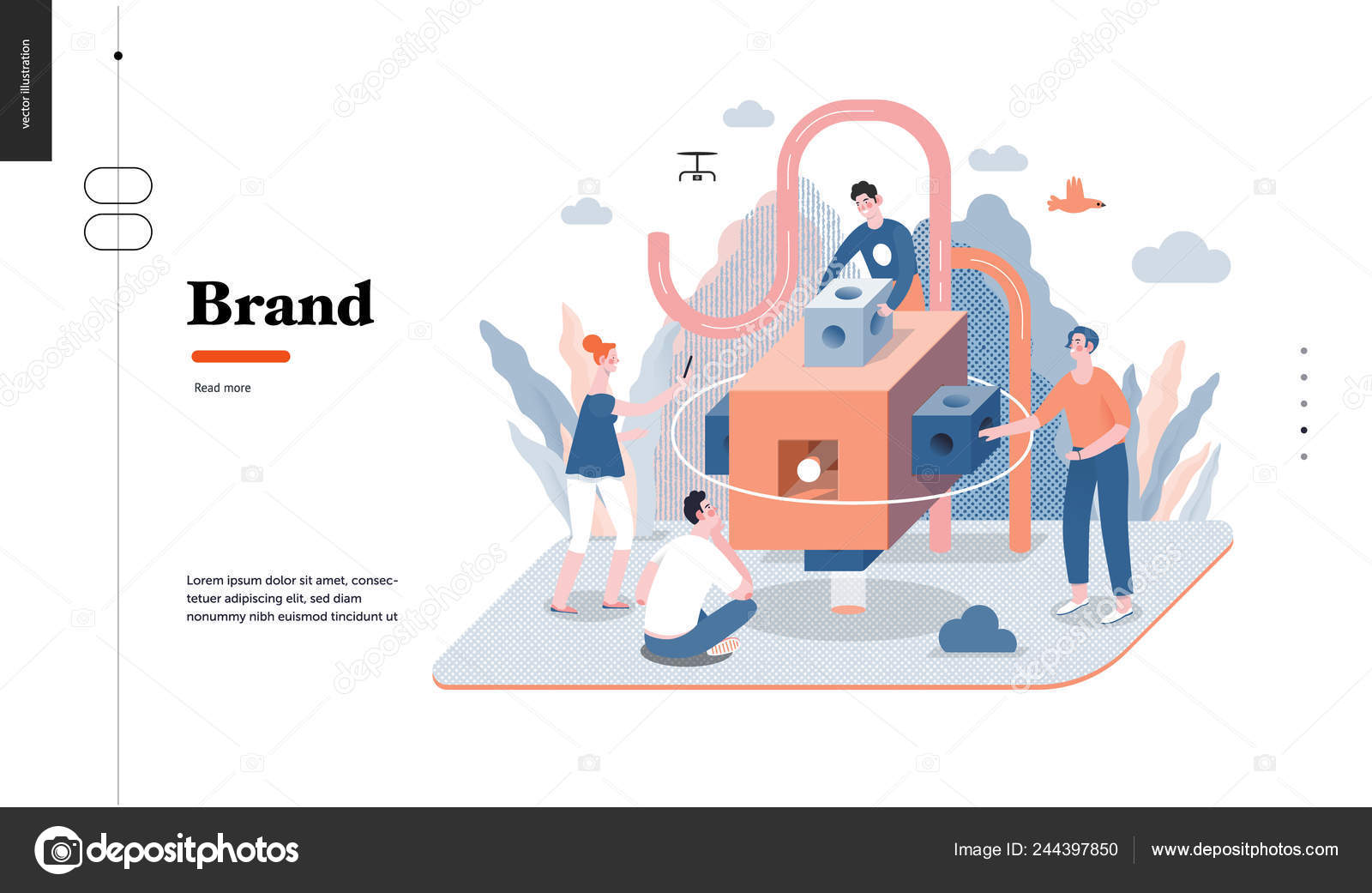 Technology topic illustration Stock Vector by ©grivina 244397850