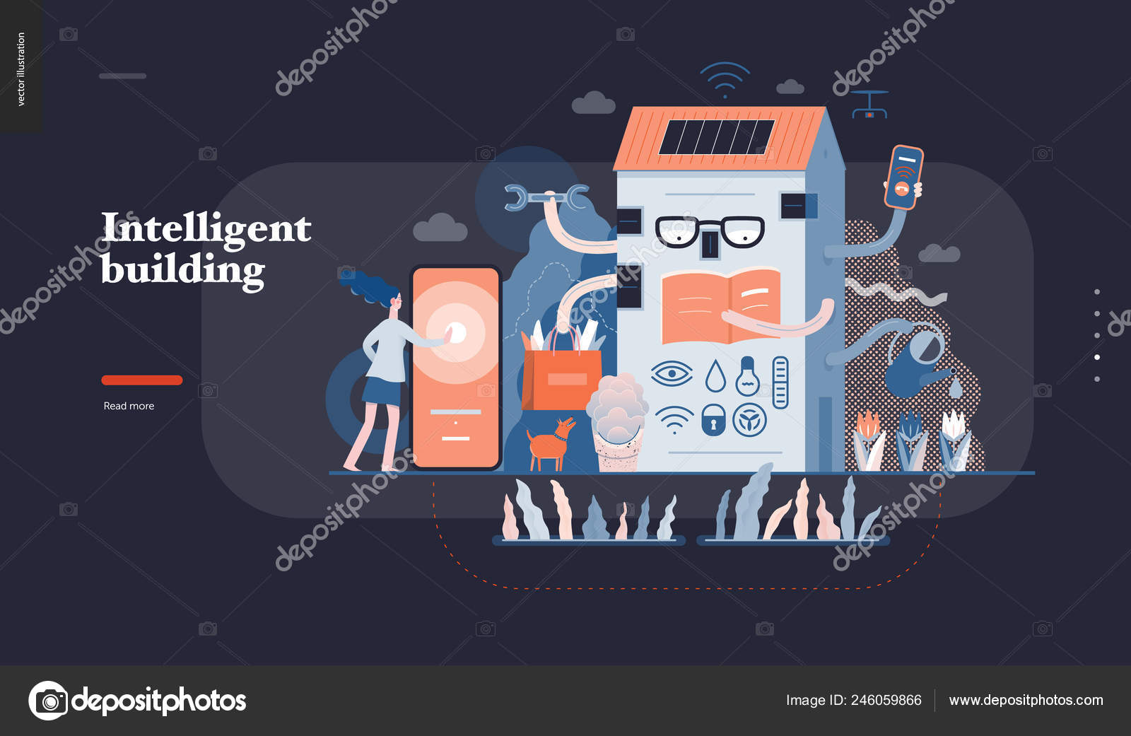 Technology topic illustration Stock Illustration by ©grivina #246059866