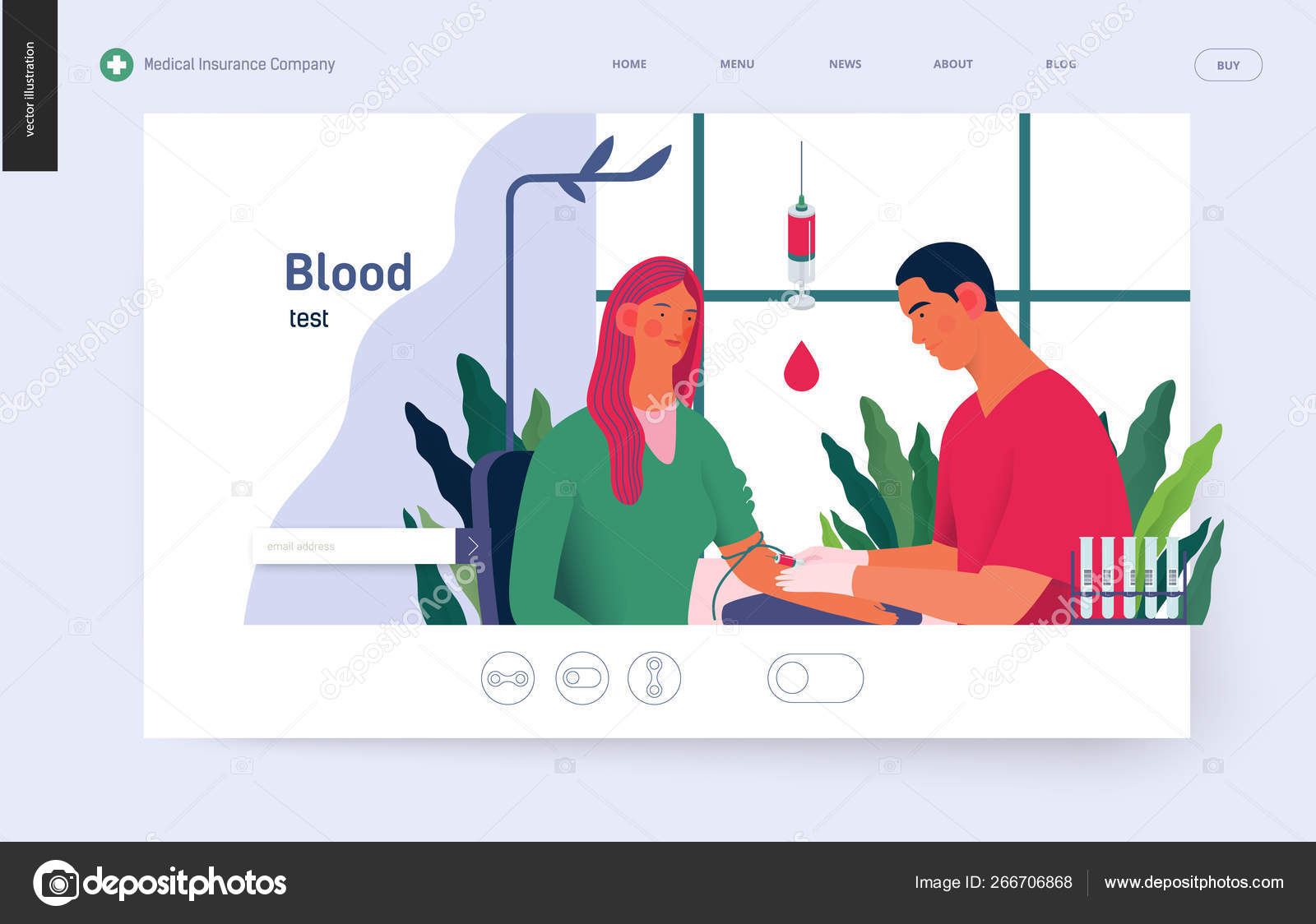 Medical tests template - blood test Stock Vector Image by ©grivina ...