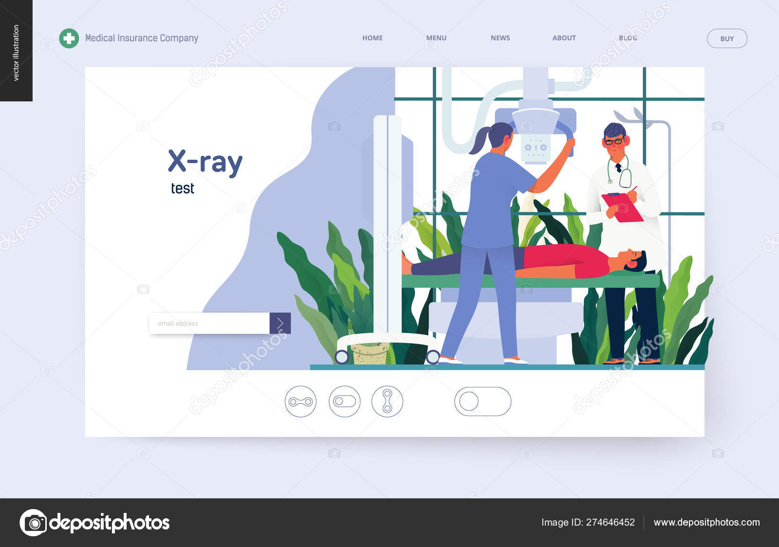 Medical tests template - x-ray test Stock Vector Image by ©grivina ...