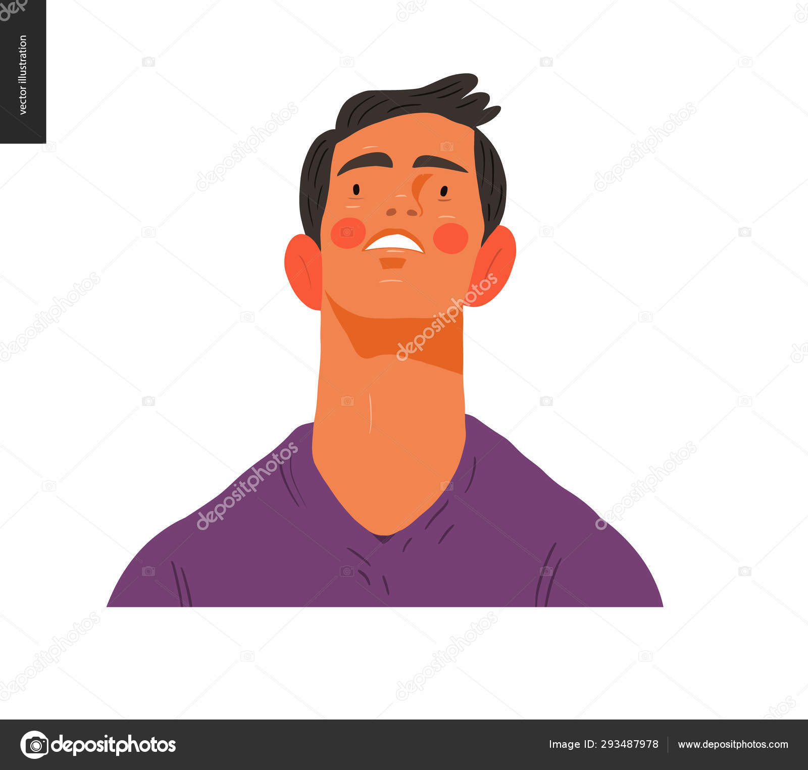 Real people portraits - brunette man Stock Vector Image by ©grivina ...
