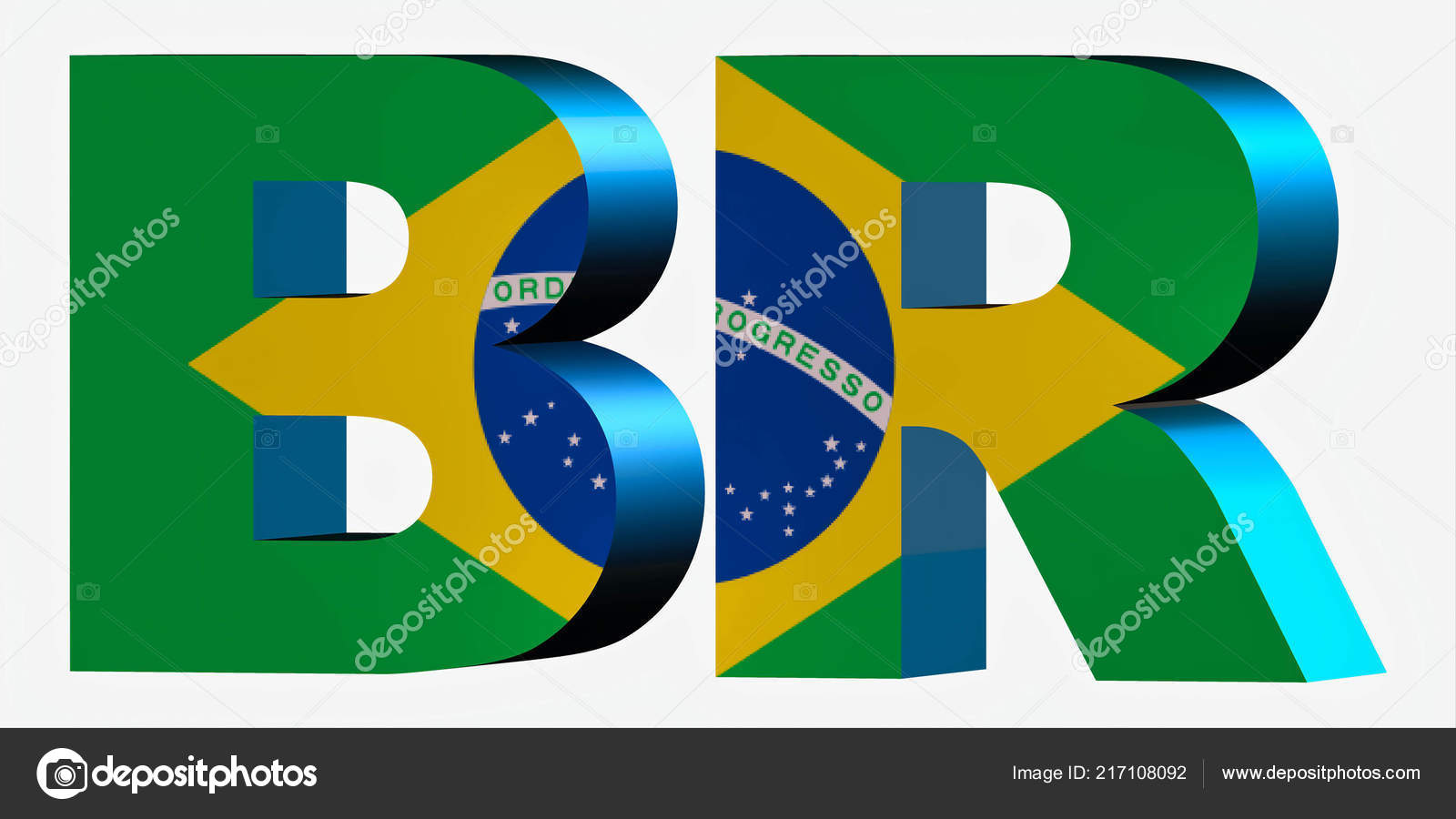 Standard Country Code Letters Abbreviation Standart Code Brazil — Stock ...
