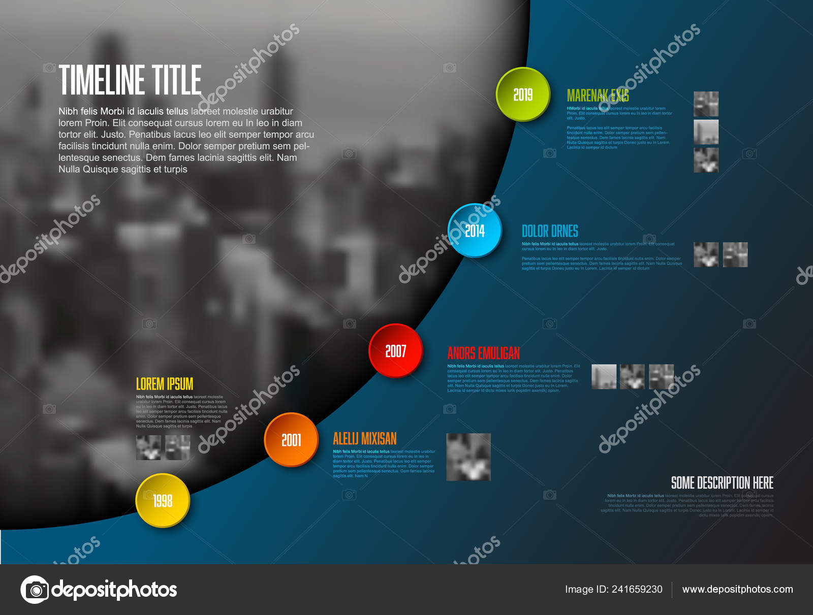 Infographic Business Timeline Template Vector Illu
