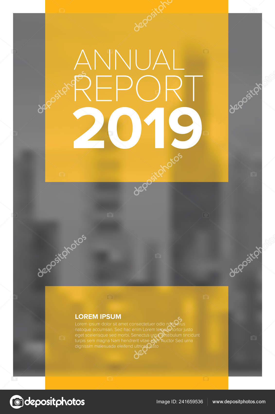 Vector Abstract Annual Report Cover Template Sample Text City Photo ...
