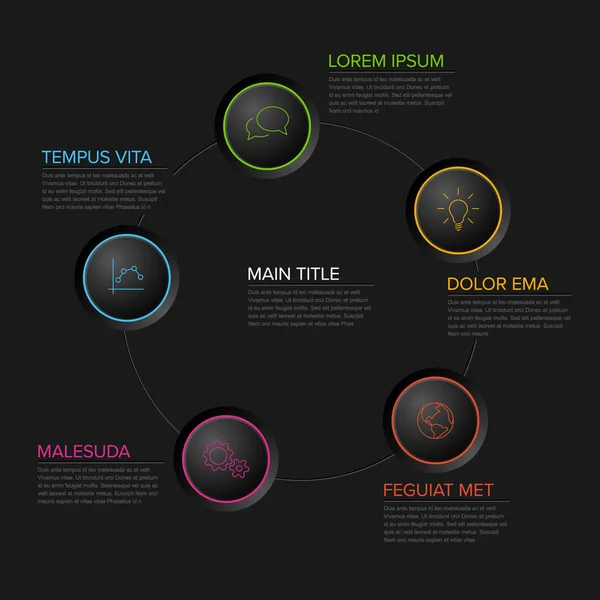 Five circles Vector Art Stock Images | Depositphotos