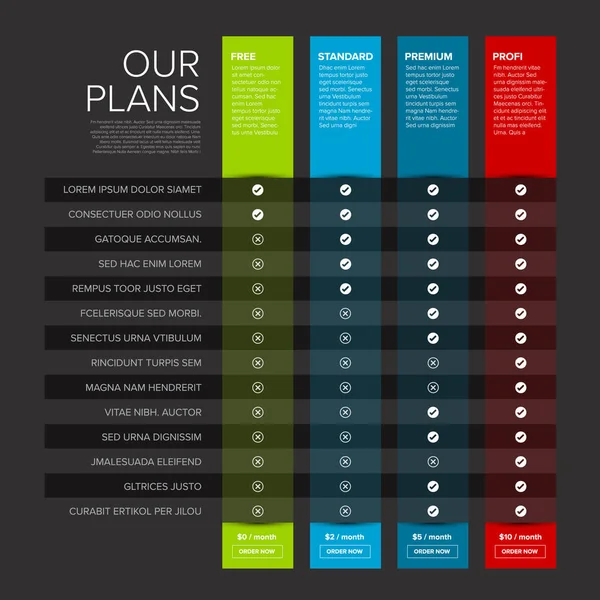 Feature list Vector Art Stock Images | Depositphotos