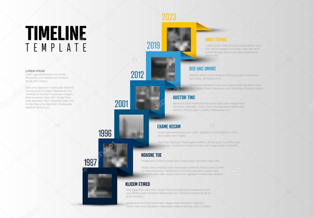 Plantilla de línea de tiempo con fotos 2024