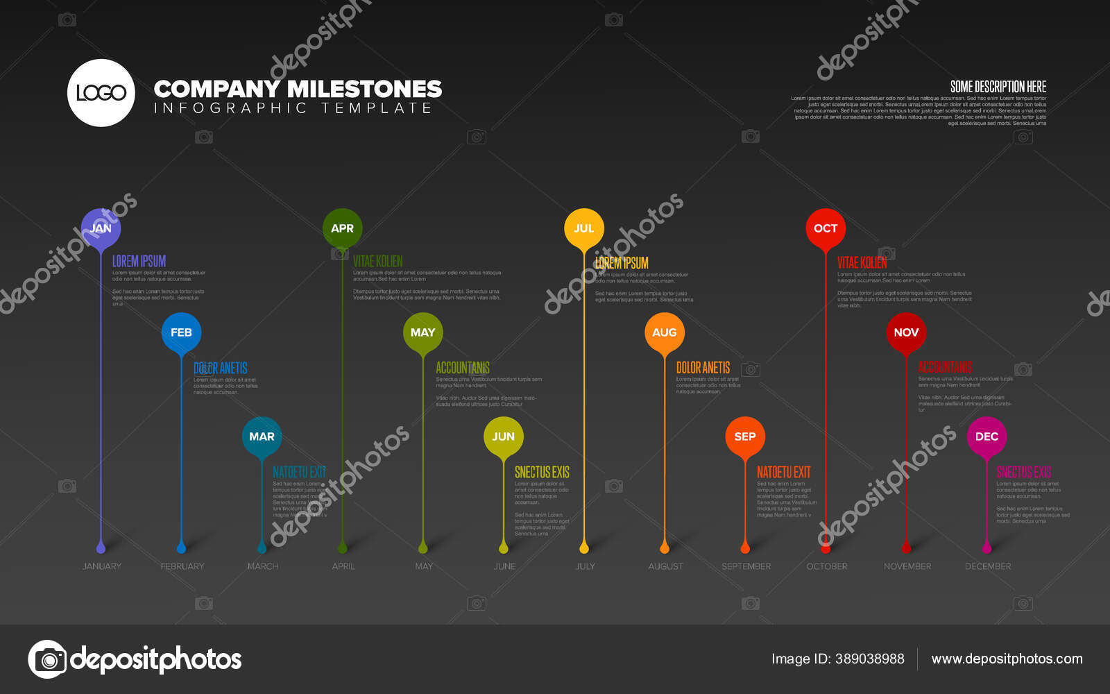 Full Year Timeline Template All Months Horizontal Time Line Circle ... Full Year Timeline Template All Months Horizontal Time Line Circle ...