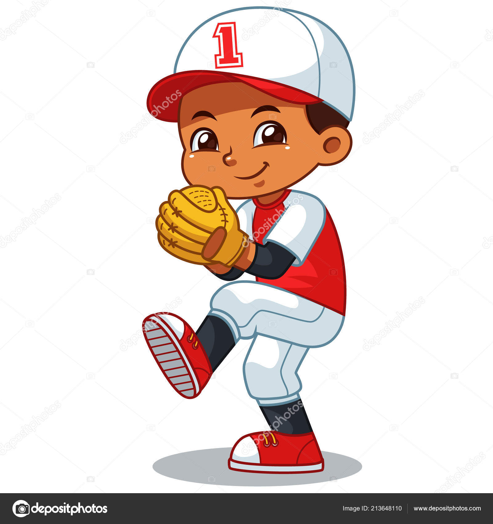 Animated Boy Playing Baseball