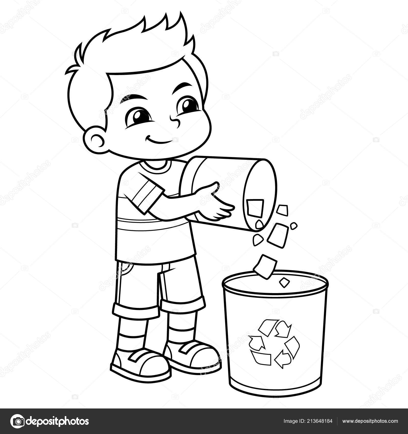 Throw Garbage In Dustbin Clipart Flowers