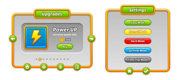 Pack Graphical User Interface Templates Make Game Stock Vector Image by ...