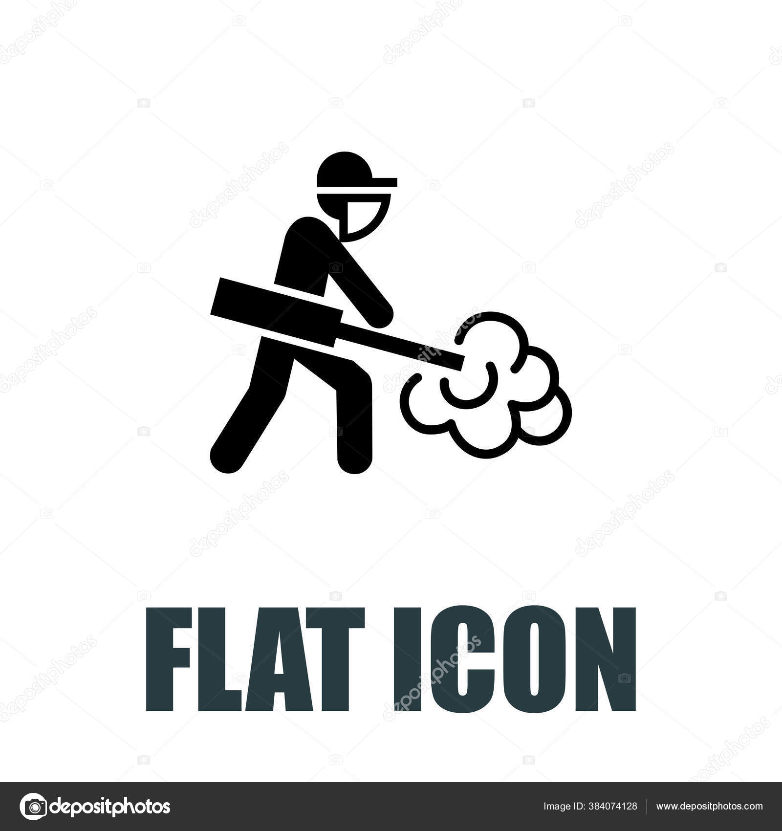 Exterminator Pest Control Stick Figure Pictogram Icon Stock Vector ...