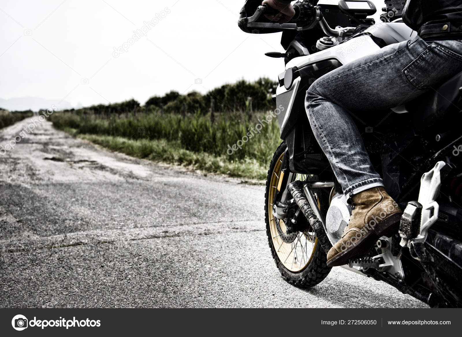 Motorcycle Driver Ready Motocross Road Stock Photo by ©katy89 272506050