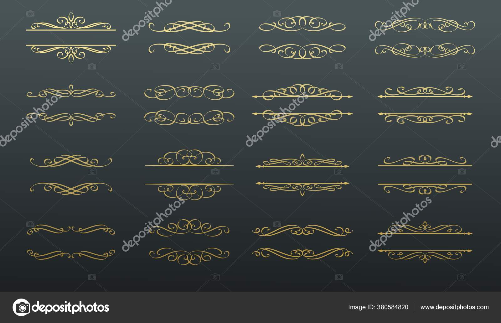 Gold Scroll Page Borders