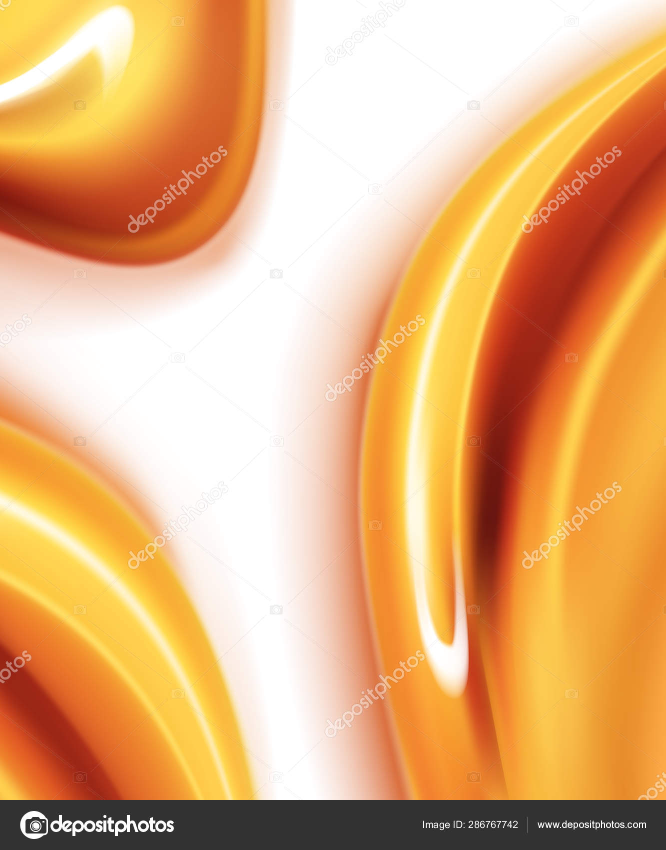 Honey liquid texture, golden honey in 3d illustration for design uses ...