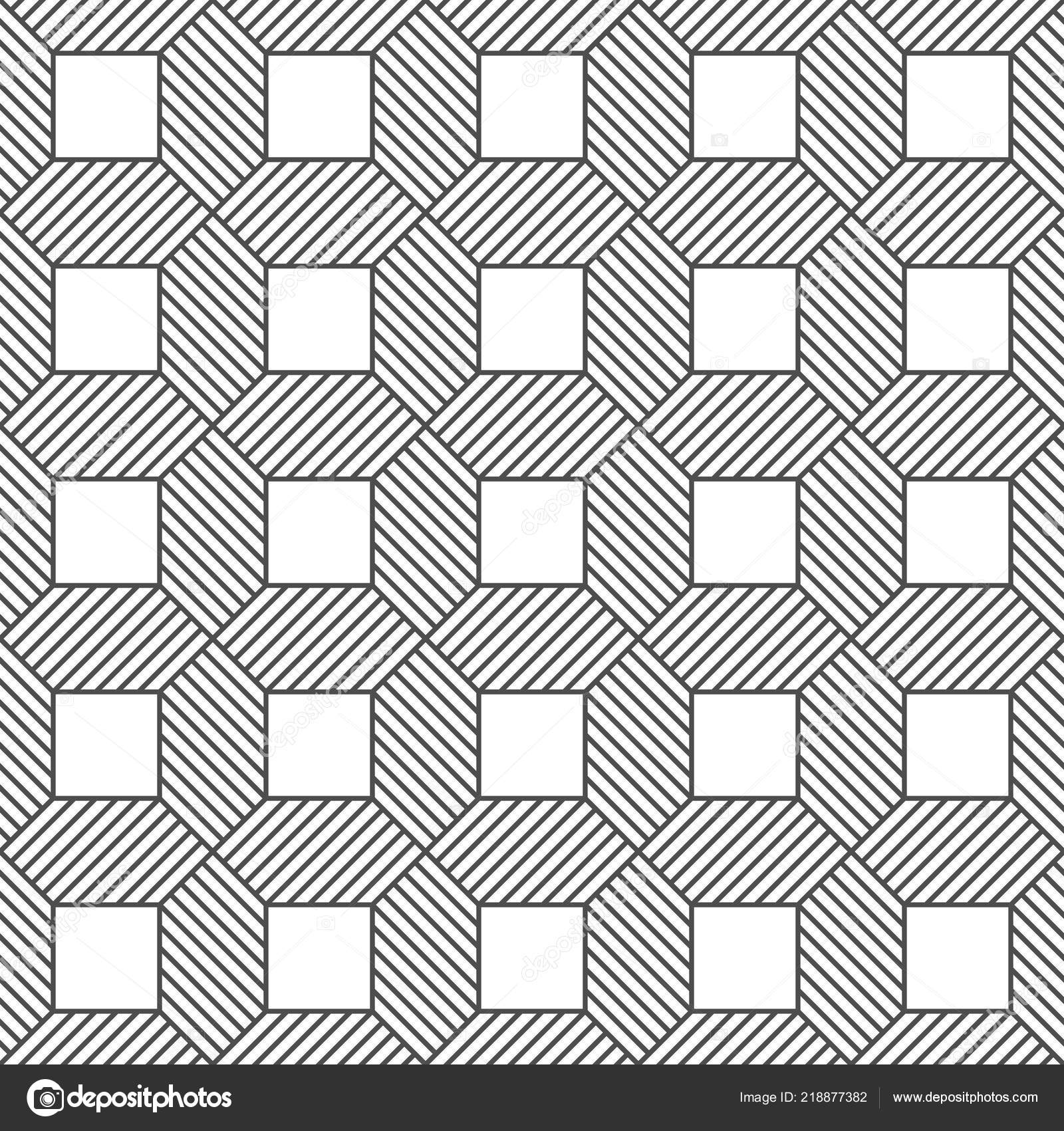 Seamless Pattern Squares Lines Geometric Striped Background Vector ...