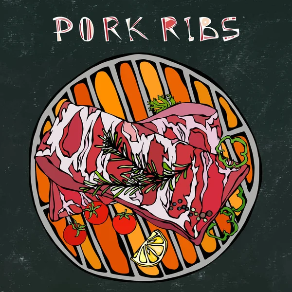 Bbq ribs Vector Art Stock Images | Depositphotos