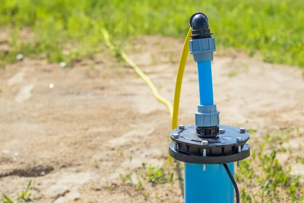 bright lighting. equipped well under water. Their PVC pipe is blue ...